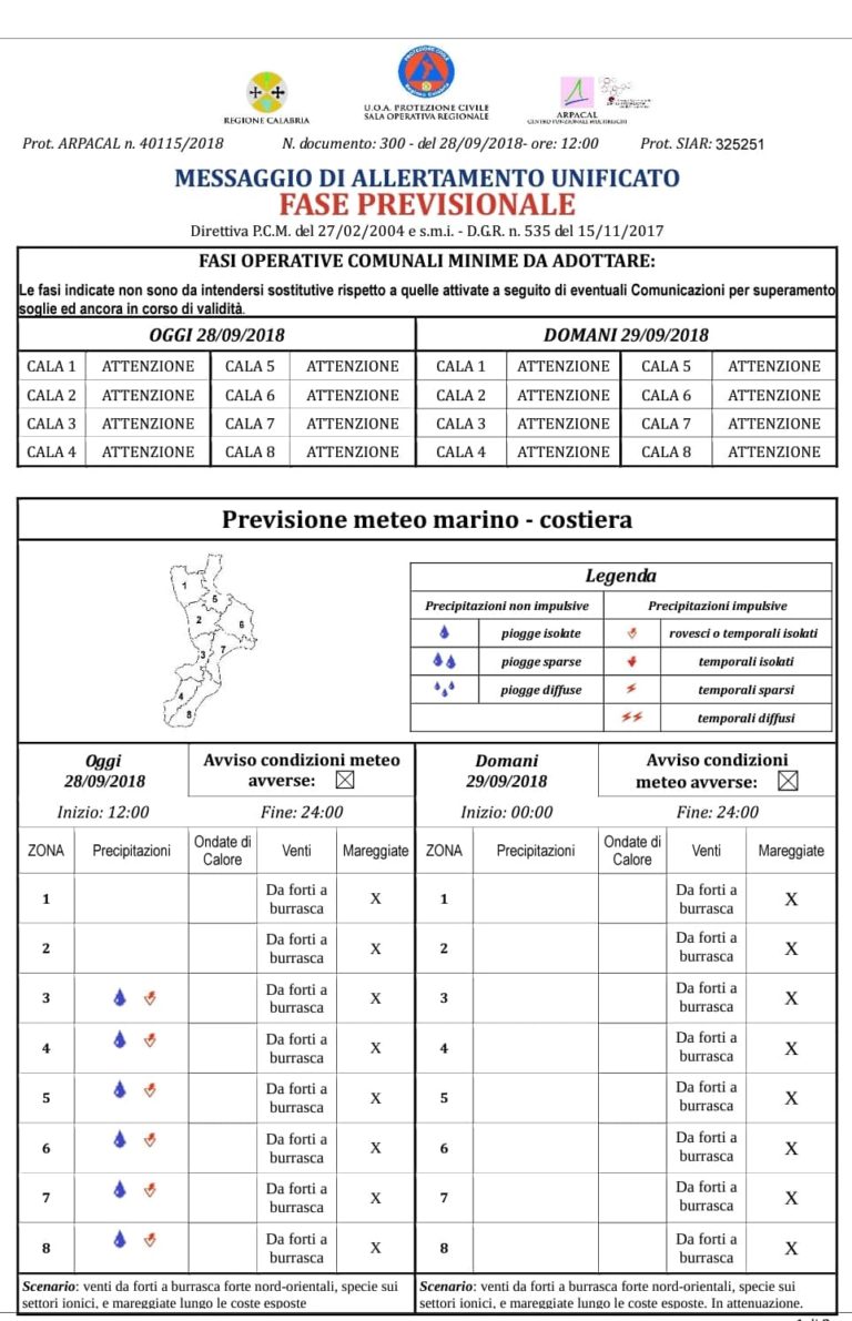 Continua il vento forte per domani in Calabria, previste anche ... Continua il vento forte per domani in Calabria, previste anche ...