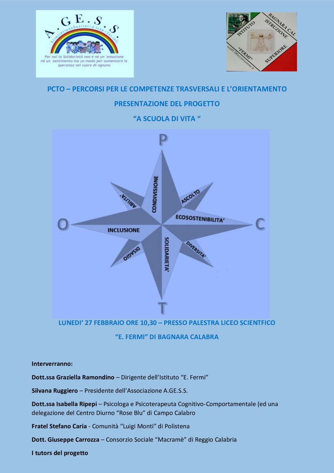 Bagnara, al via il Percorso per le Competenze Trasversali e l'Orientamento al liceo "E. Fermi ...