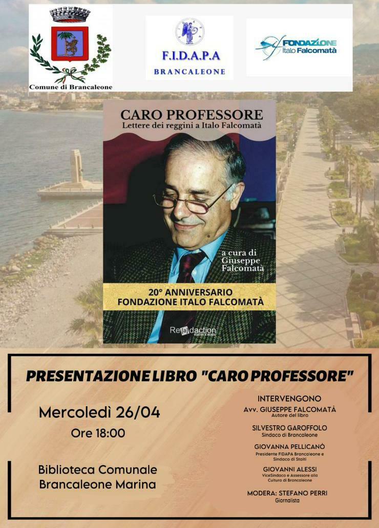 A Brancaleone la presentazione del libro "Caro Professore" di Giuseppe ...