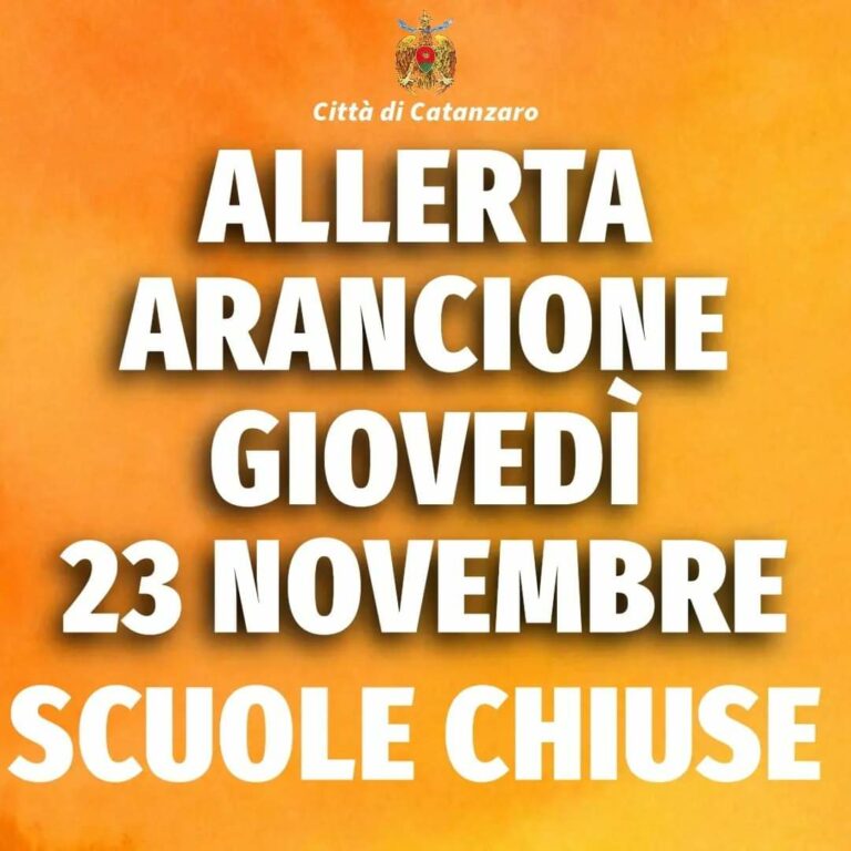 Allerta meteo, domani scuole chiuse a Catanzaro - Ciavula Allerta meteo, domani scuole chiuse a Catanzaro - Ciavula