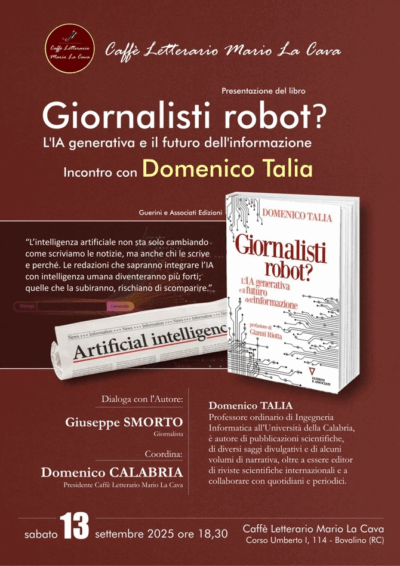 A Bovalino la presentazione del libro "Giornalisti Robot? L'IA generativa e il futuro dell ...